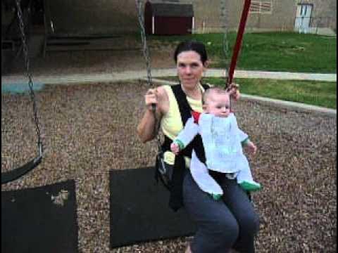 Baby's first swing - YouTube