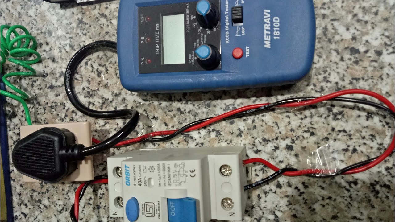 RCCB ELCB Testing with RCD Tester Demo 03B - YouTube
