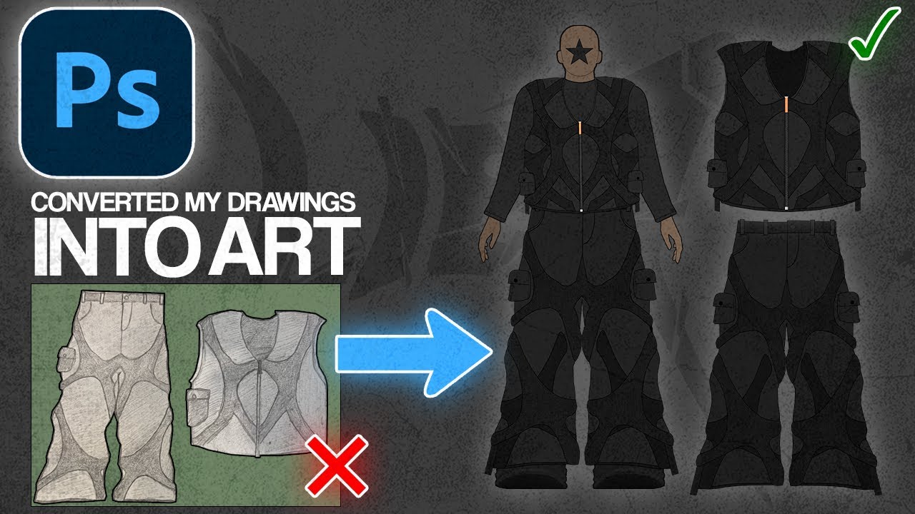 HOW I DIGITALIZED MY DRAWINGS INTO REAL-LIFE MOCK-UPS! (PHOTOSHOP TIME ...
