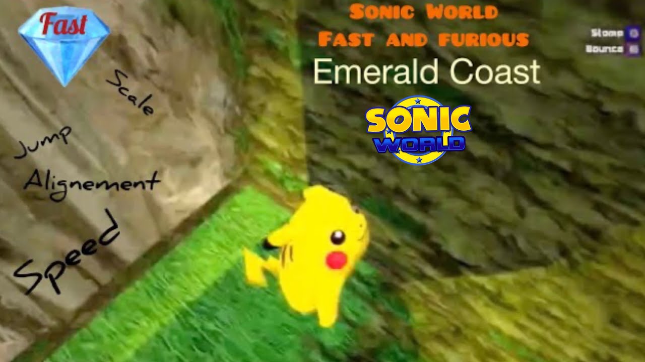 Sonic World : Emerald Coast Fast and furious Pikachu Turbo Mods - YouTube