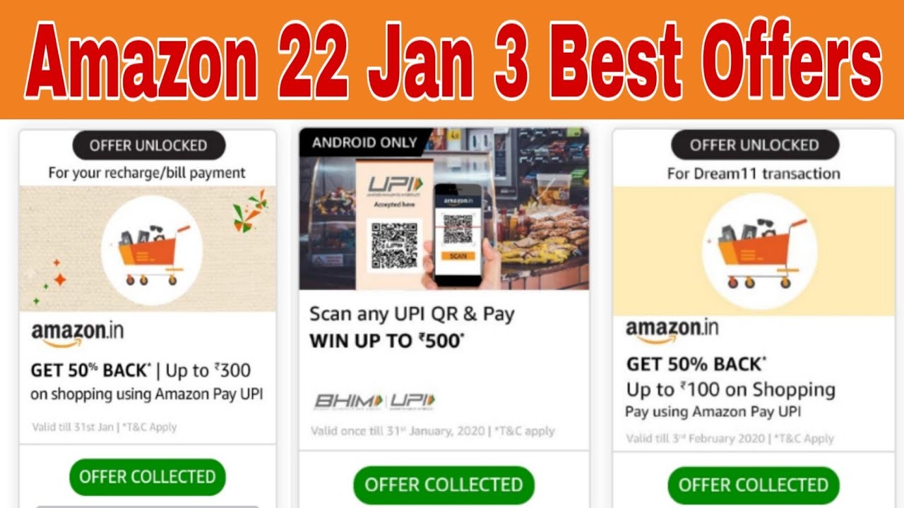Today Offer Amazon Scan and Pay up to ₹500, Amazon Shopping offer 50% ...