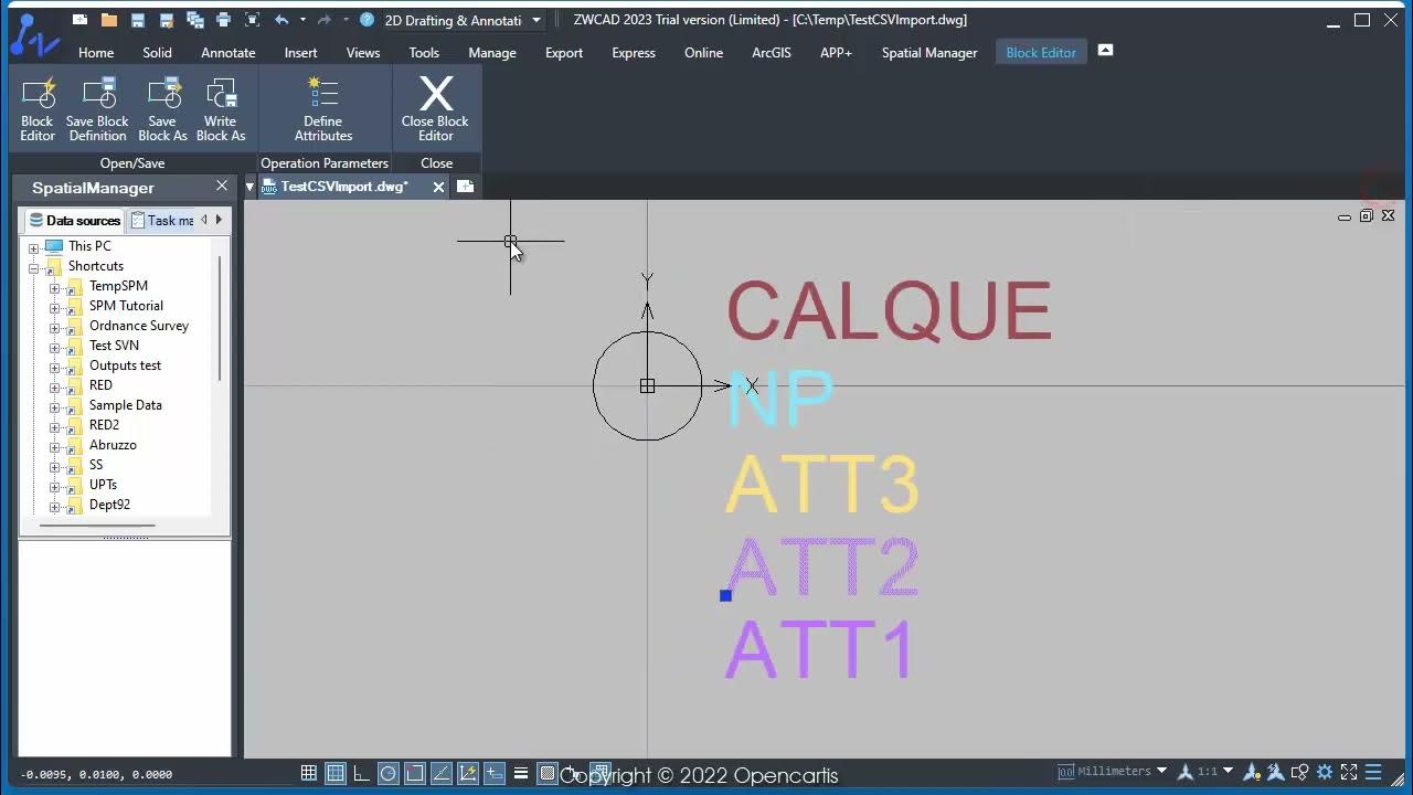 Import from CSV to DWG Blocks (ZWCAD) (SR) - YouTube