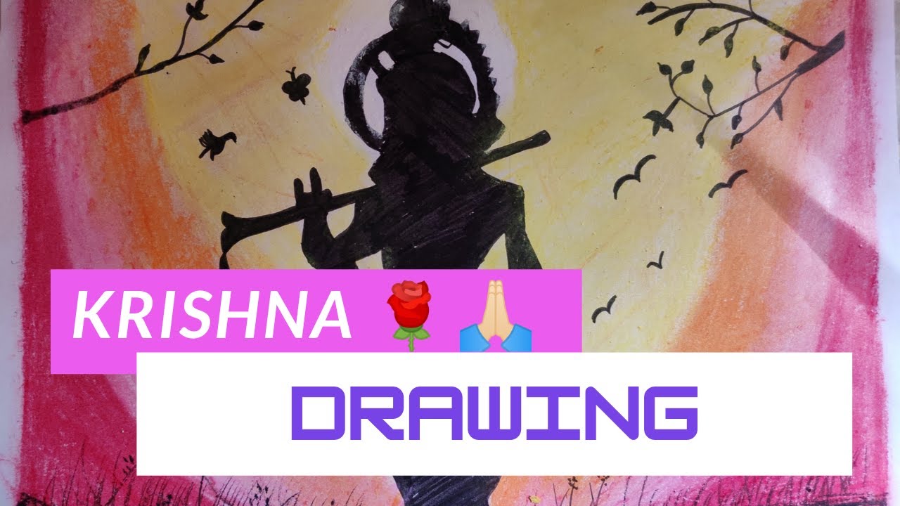 Kanha ji drawing with oil pastel // oil pastel drawing easy - YouTube