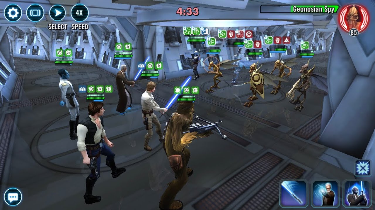 SWGOH - CLS with Thrawn VS Geos - YouTube