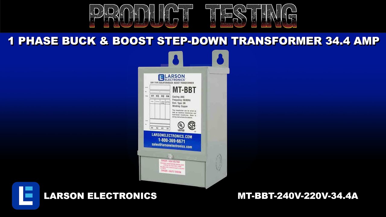 1-Phase Buck/Boost Step-Down Transformer - 240V Primary - 220V ...