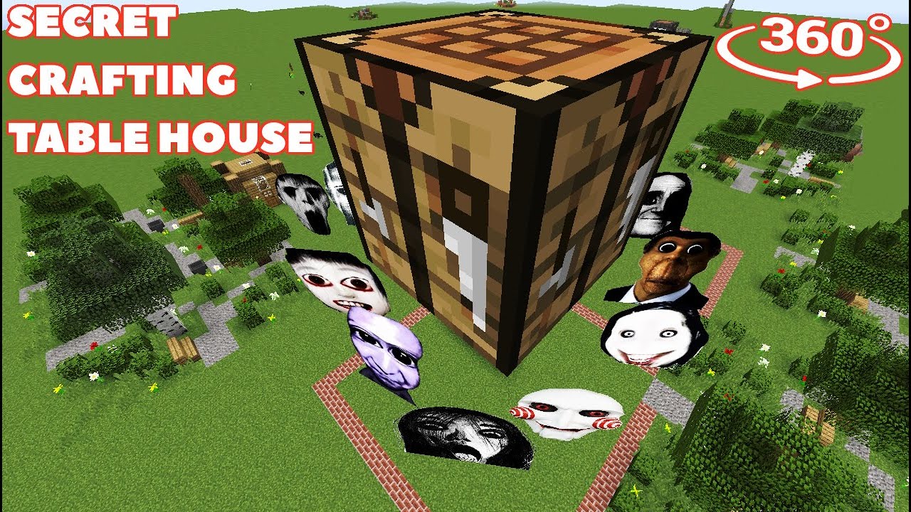 SURVIVAL GIANT CRAFTING TABLE HOUSE WITH ALL NEXTBOTS in Minecraft 360 ...