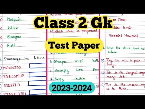 Class 2 Gk | Class 2 Gk Question Answer | Class 2 Gk Worksheet ...