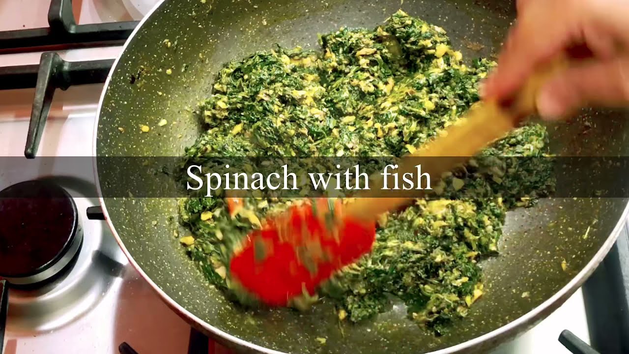 Spinach recipe with fish | palak recipe | village cooking # ...