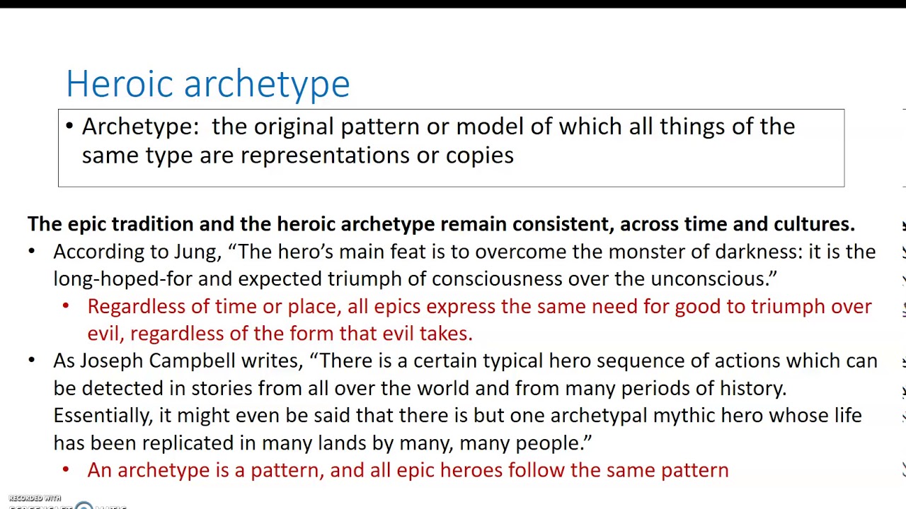 Epic traditions and Heroic archetype - YouTube