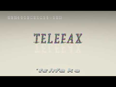 telefax - pronunciation + Examples in sentences and phrases - YouTube