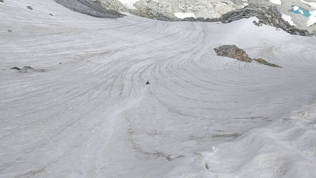 Glissading down Gannett Peak glacier - Tom - YouTube