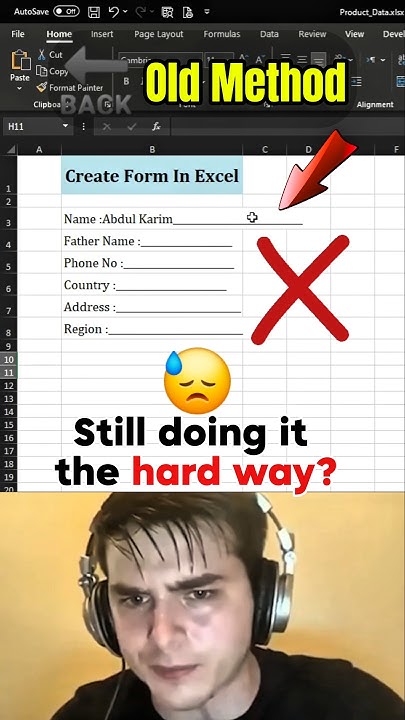Microsoft Office Shorts Video | Excel tips and tricks Shorts | Create Form in Excel #shorts # ...