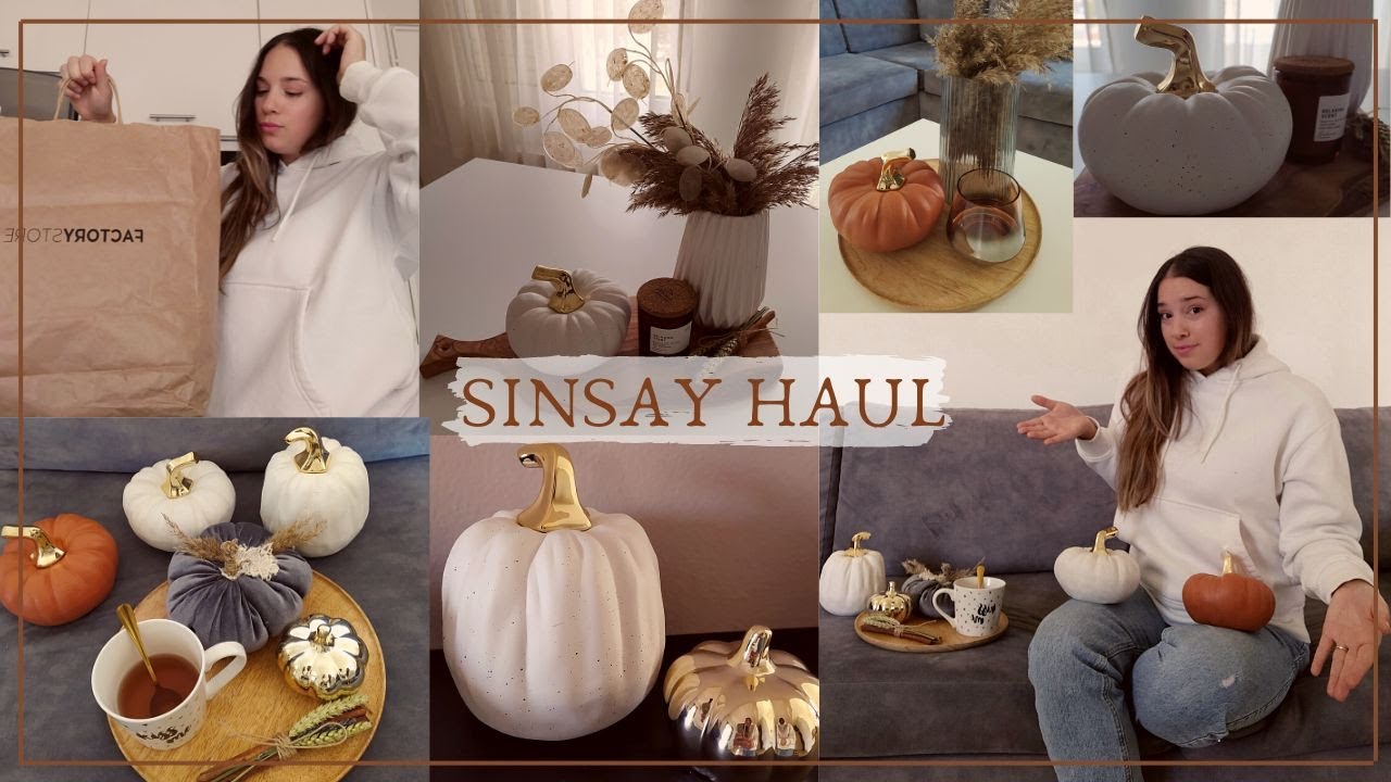 Sinsay Haul🍁ΝΕΑ Φθινοπωρινή Διακόσμηση🍂/Σας τα λέω ΟΛΑ!!!/ΡΟΥΧΑ Haul ...