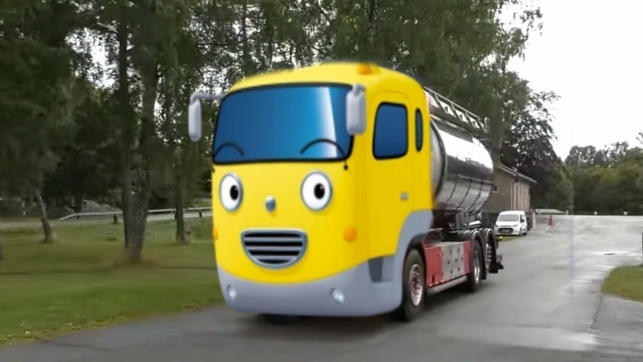 Wadidaw TRUCK KONTAINER jadi TAYO di dunia nyata - YouTube