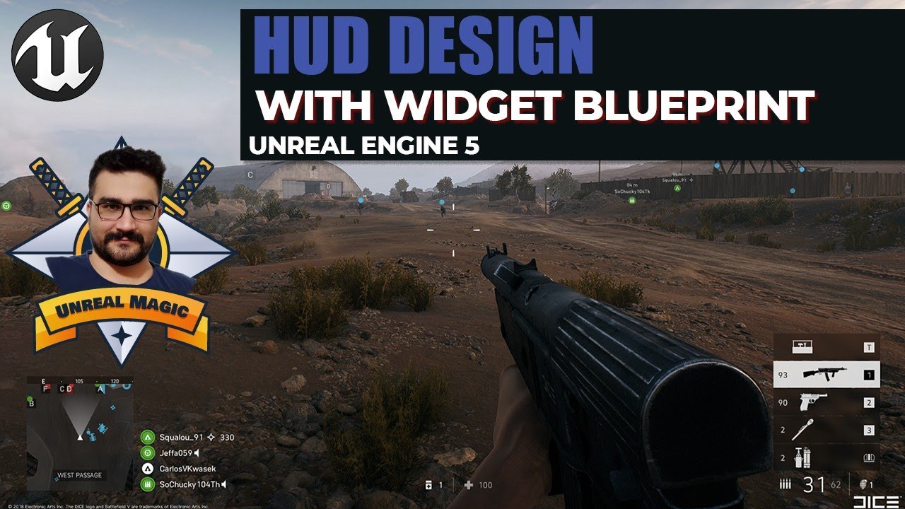 unreal engine 5 beginner hud design options - YouTube