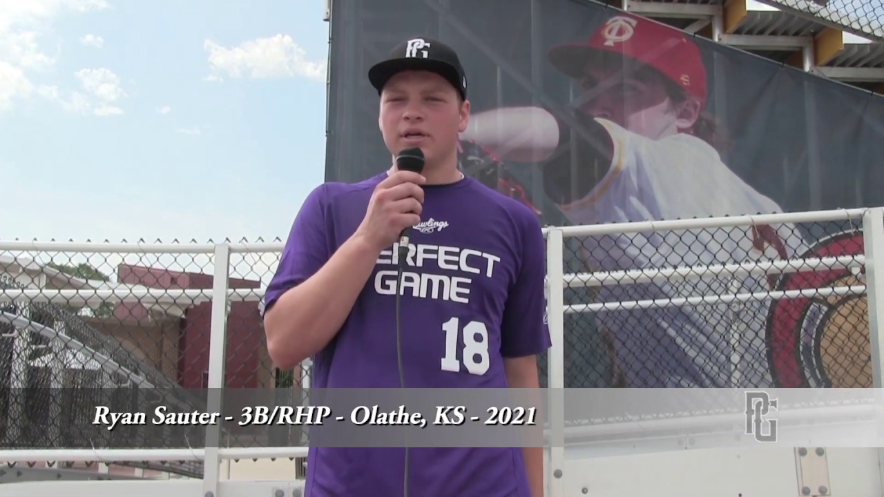 Ryan Sauter - 3B/RHP - Olathe, KS - 2021 - YouTube