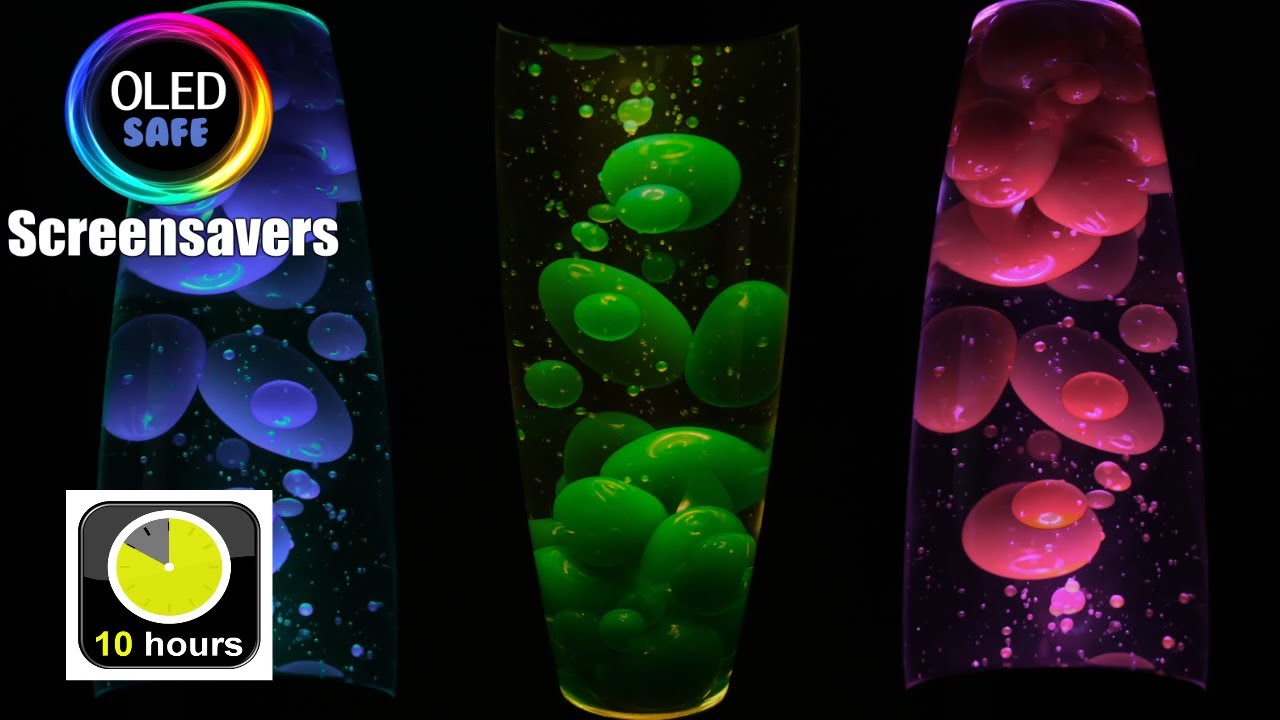 Lava Lamps Changing Colors Screensaver - 10 Hours - OLED Safe - YouTube