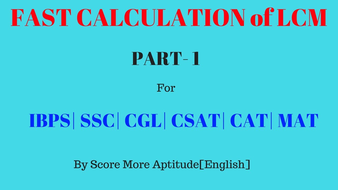 Fast Calculation of LCM | Part 1 - YouTube