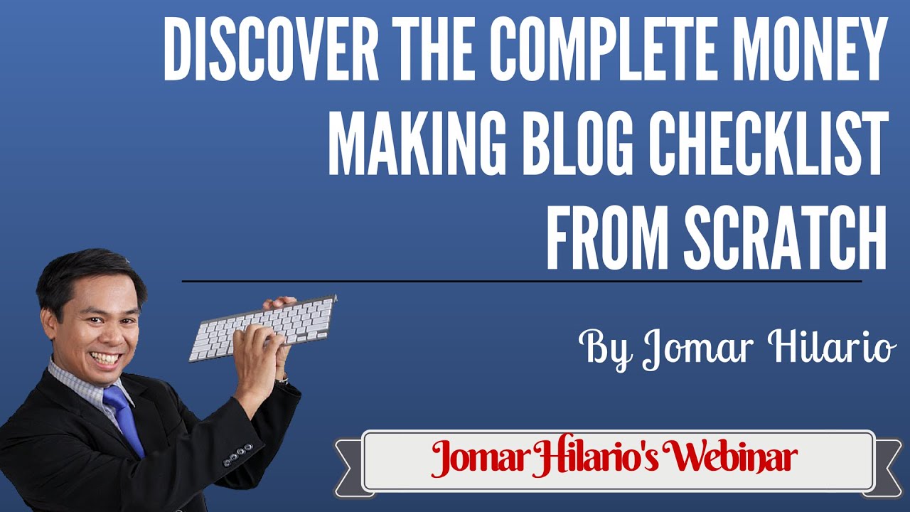 Discover The Complete Money Making Blog Checklist From Scratch - YouTube