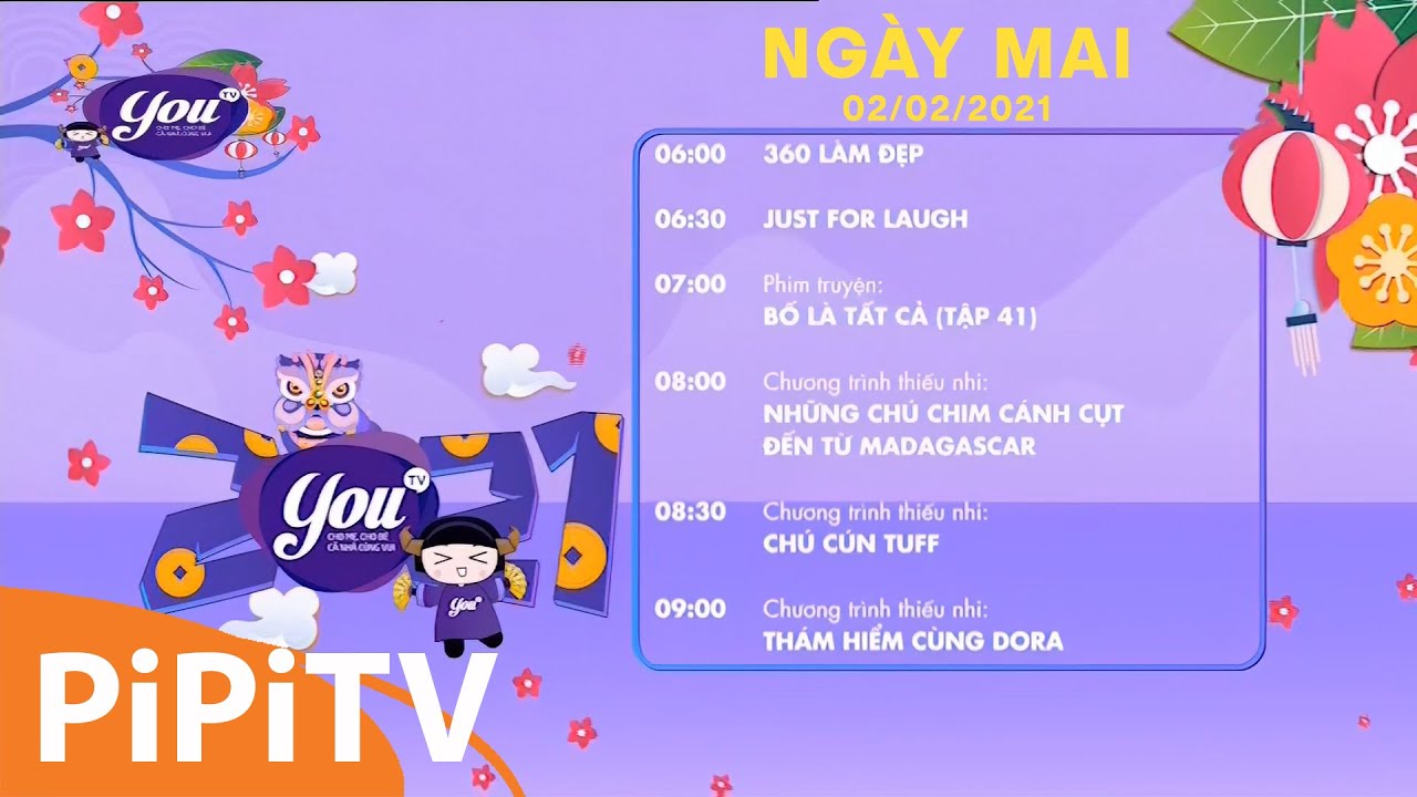 YouTV Ident Tết 2021 | GTCT Ngày Mai 02/02/2021 | PiPiTV - YouTube