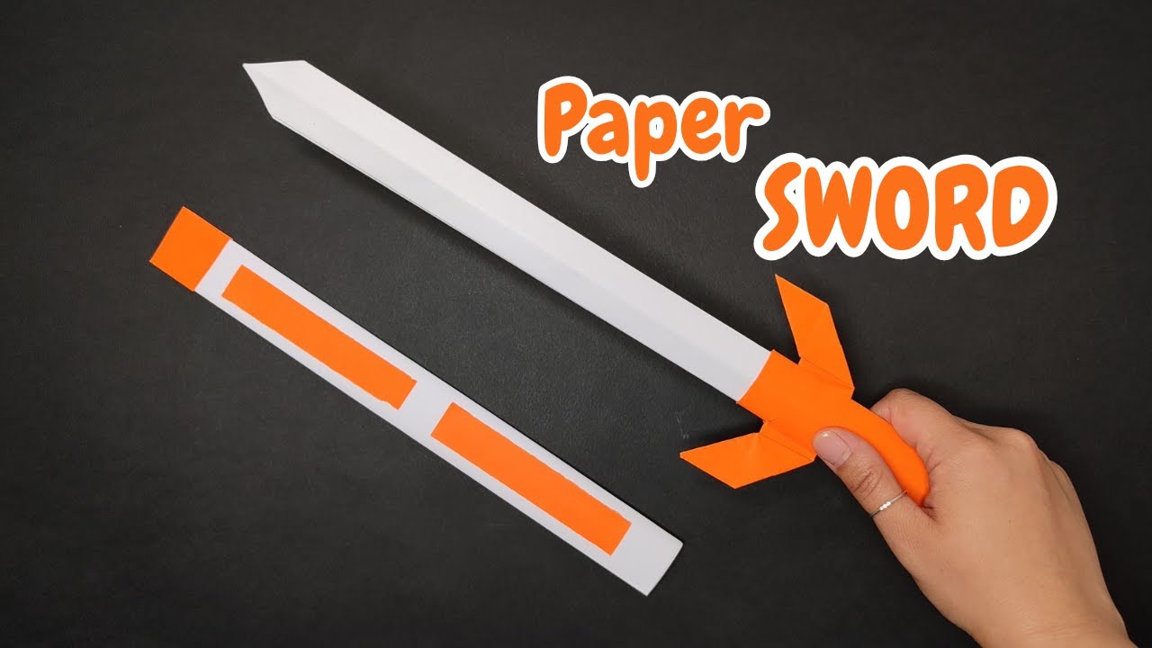 Sword Origami Easy | Make a Beautiful Medieval Paper Sword - YouTube