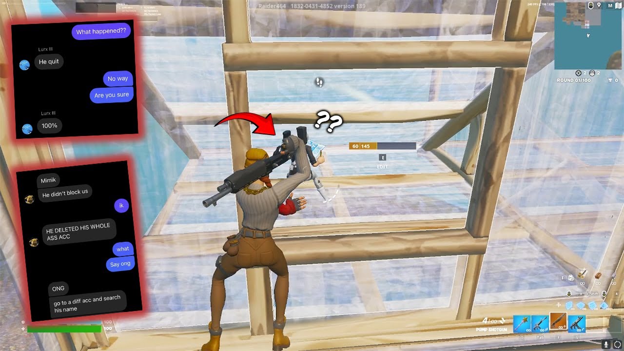 i made a fake fortnite pro quit... - YouTube