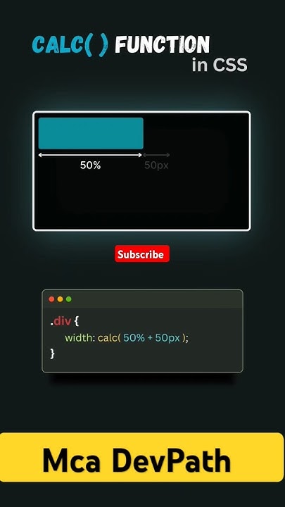 what is calc function in css || css property #css #webdevelopment - YouTube