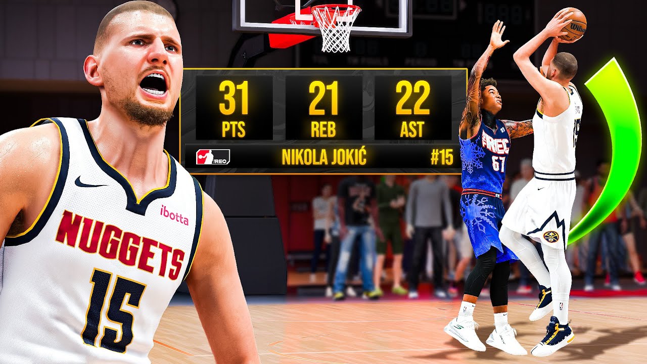 I RECREATED Nikola Jokic's HISTORIC Triple Double in THE REC on NBA ...
