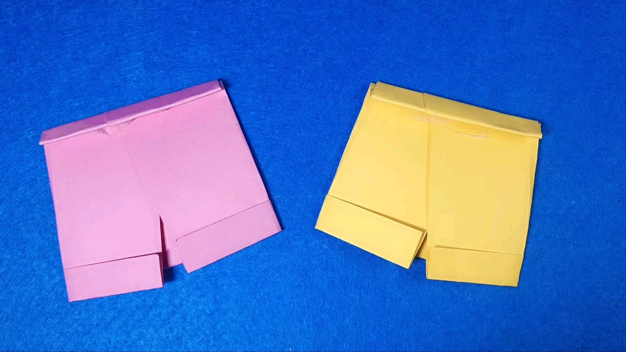 How To Make Paper Shorts | Origami Pants - YouTube