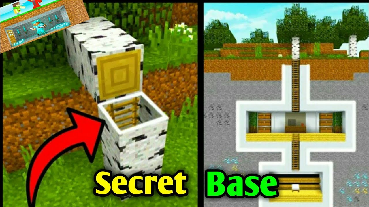 Minecraft: How to Build A Secret Base Under the tree ( Hidden house ...