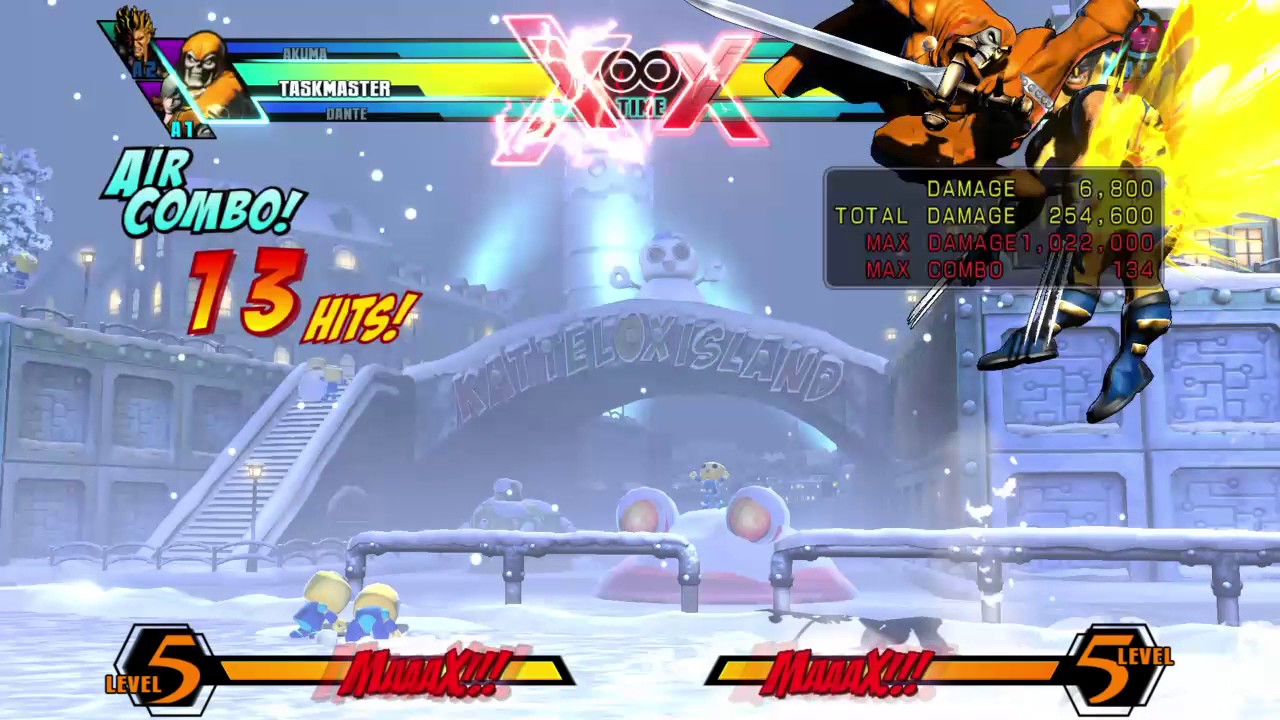 UMVC3: Taskmaster Throw Confirm (w/ Akuma) into Arrow Snap - YouTube