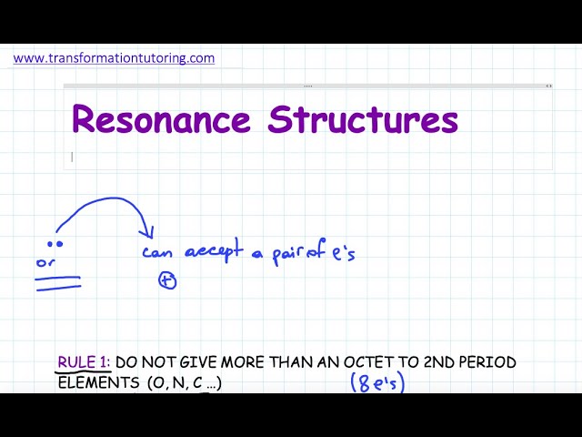 A Video Guide To Drawing Resonance Structures
