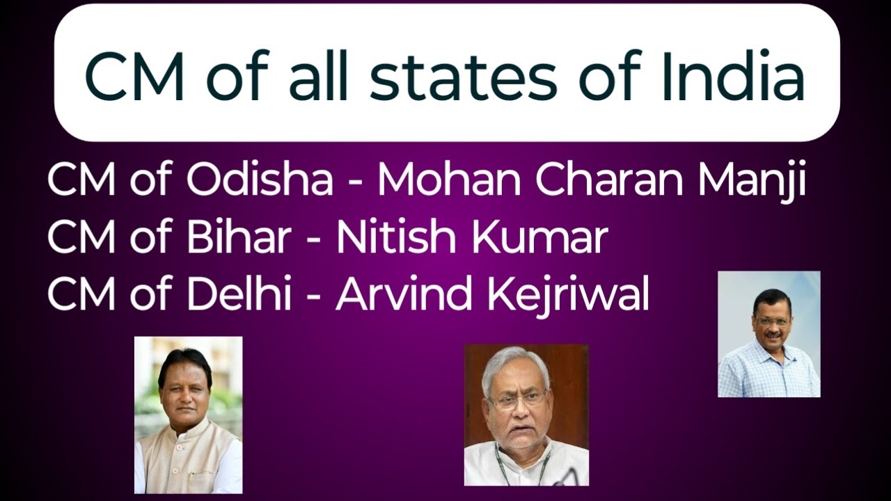 CM of all states of India// Current affairs//General knowledge ...