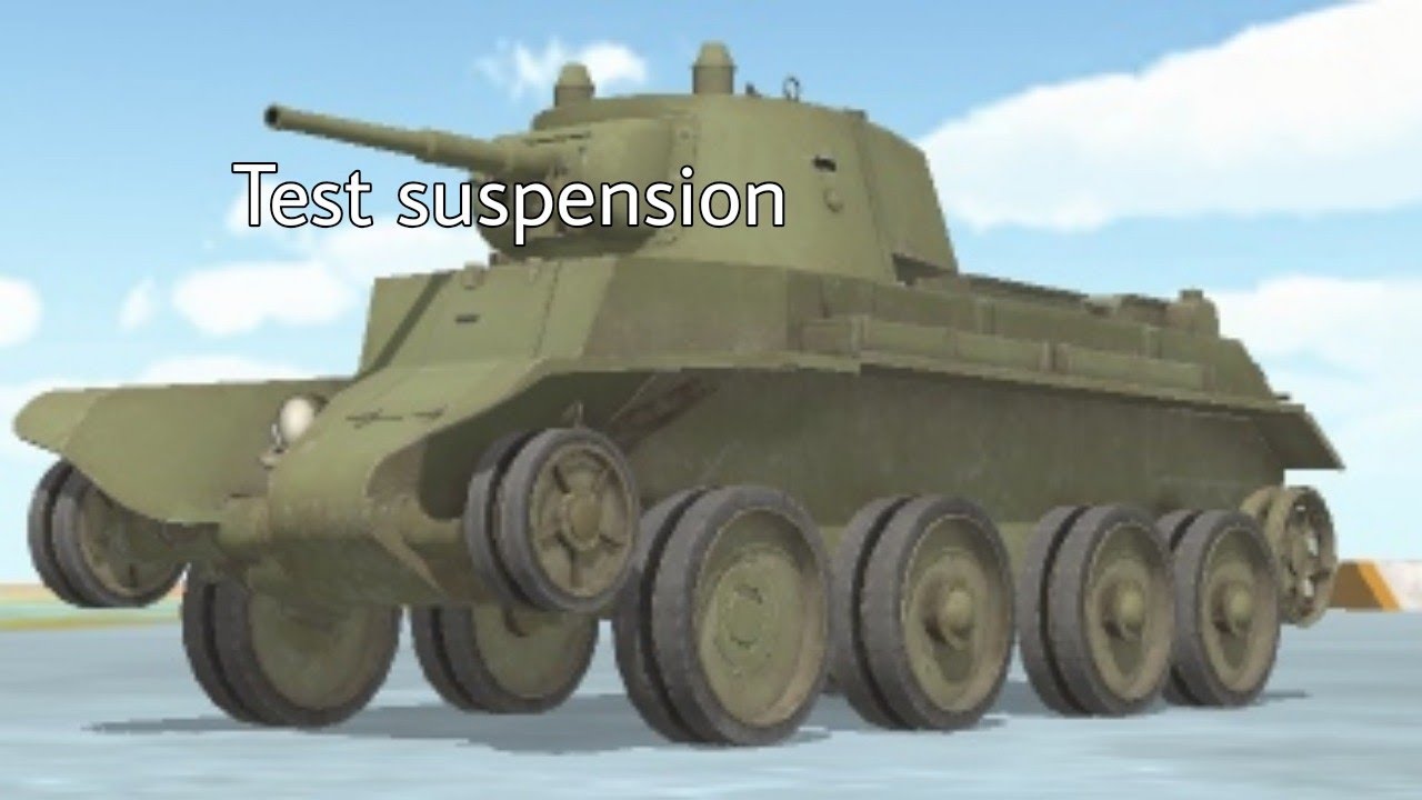 BT-7 suspension test (without tracks) - YouTube