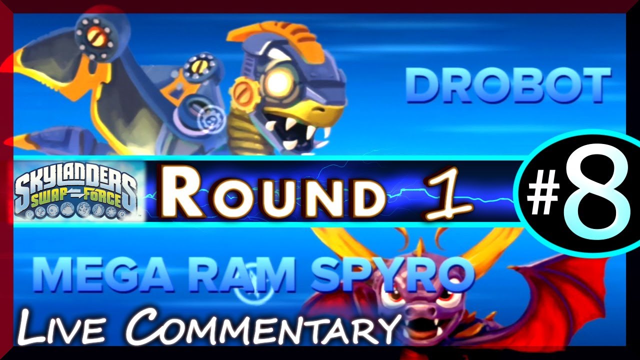 Skylanders Swap Force Drobot Vs Mega Ram Spyro Battle Arena Tournament ...