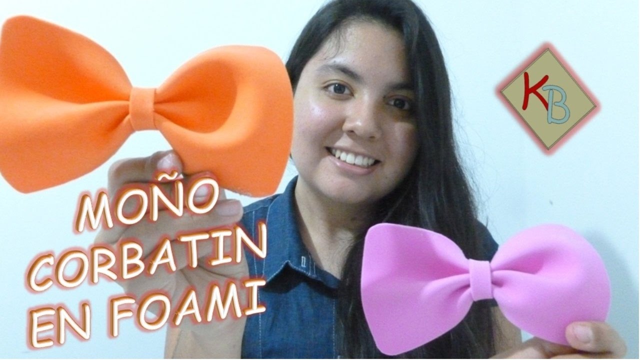 Moño Corbatin en foami - YouTube