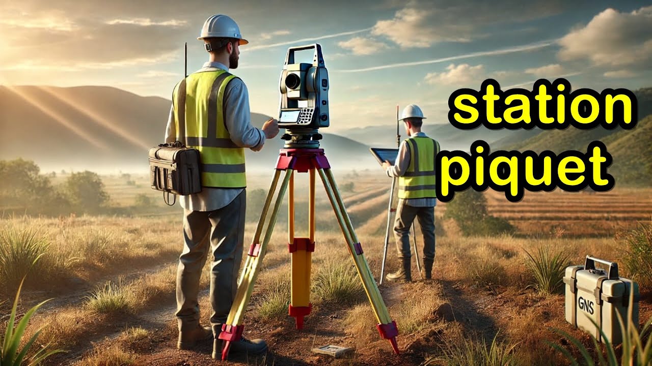 Orientation d'appareil topographique avec station piquet - YouTube
