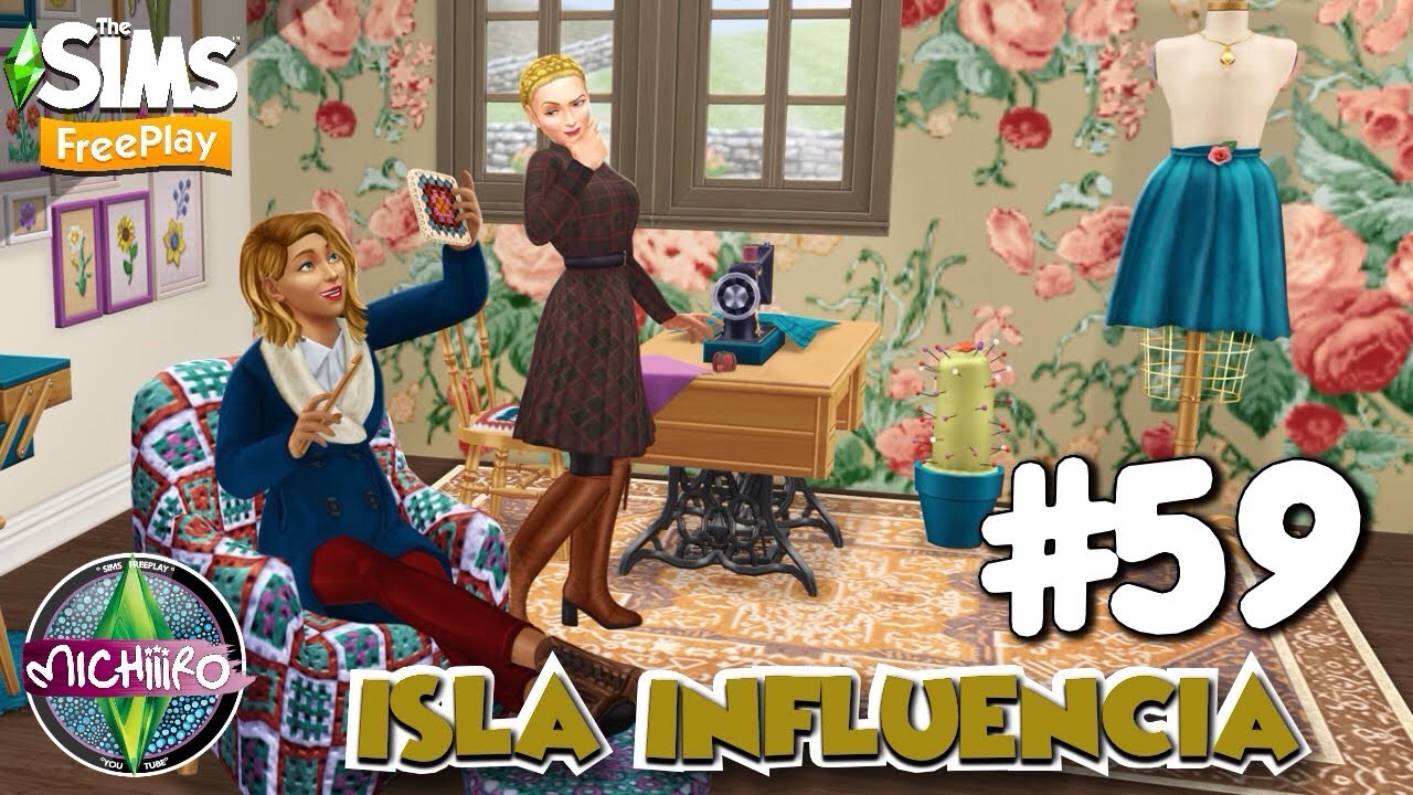 Coser y cantar 🧶 Isla influencia 59 Influence Island 🪡 Sims Freeplay 🧵 Sew far, Sew good - YouTube