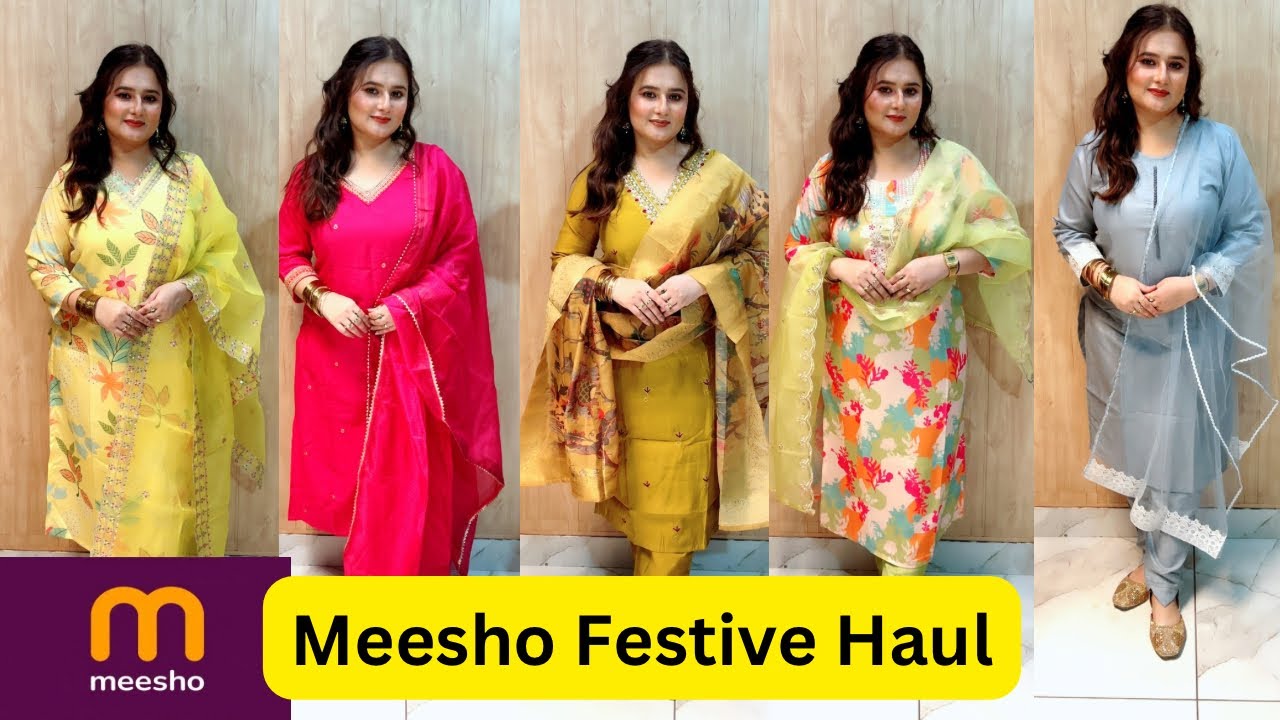 Meesho Festival Suits Haul / SWATI BHAMBRA - YouTube