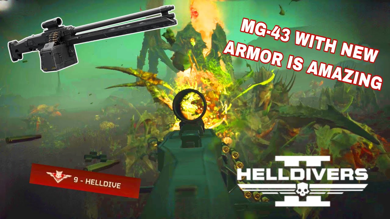 MG-43 Machine Gun With The New Armor Passive Gameplay | Helldivers 2 ...