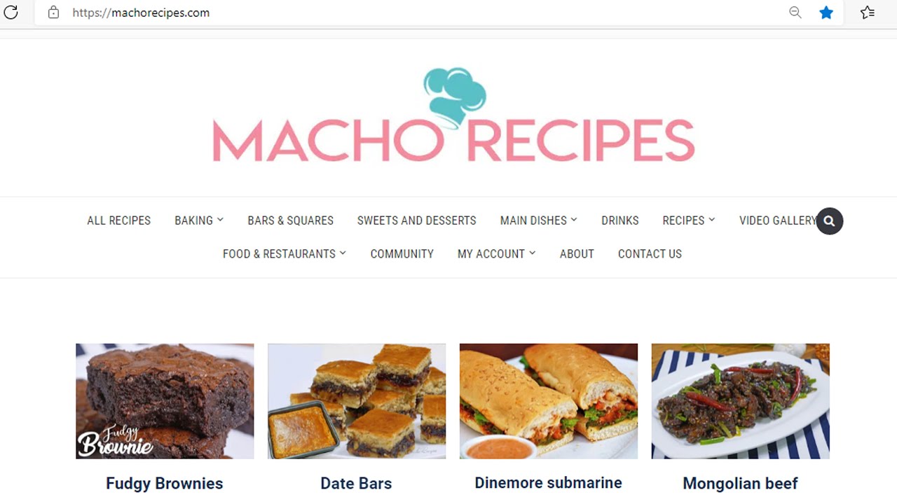 Macho recipes Website Promo | Written Recipes with additional tips ...