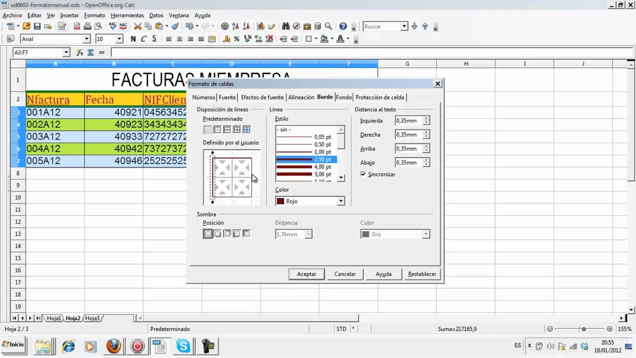 UD06S2 Formato avanzado Introducción a fórmulas OpenOffice.org Calc IES ...