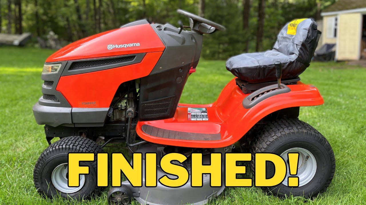 REHAB complete! Husqvarna YTH2042 Lawn Tractor - YouTube
