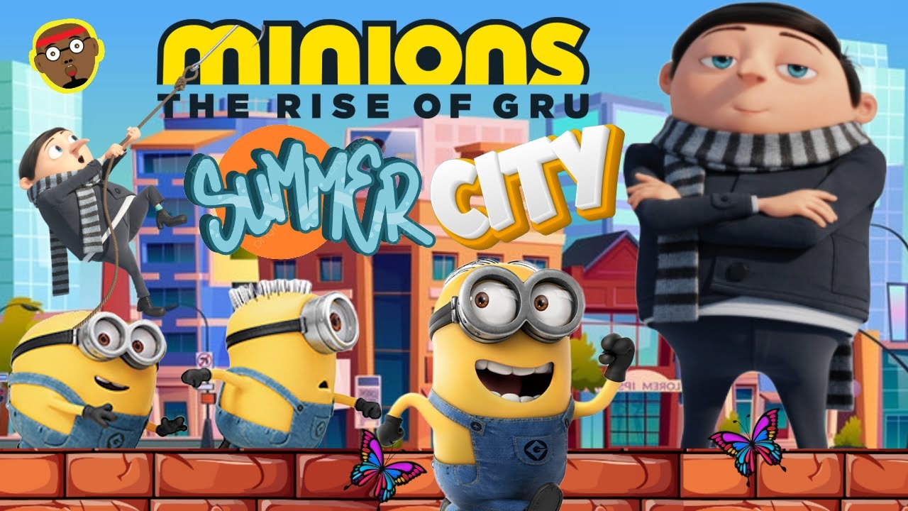 The Minions Rise of Gru Summer City Run | Minions Summertime Dance and ...