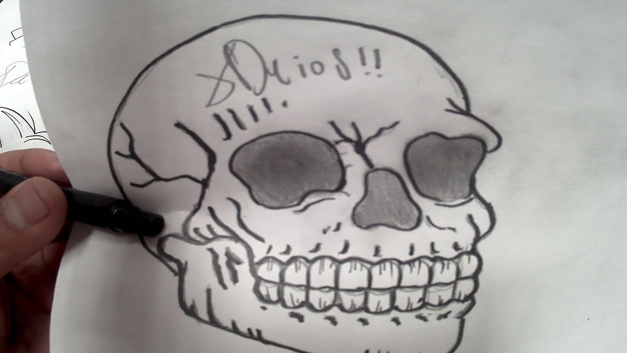 HOW TO DRAW A SKULL - Beginner tutorial - YouTube