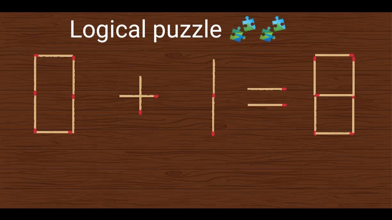 Move only 1 stick to make equation correct, matchstick puzzle - YouTube