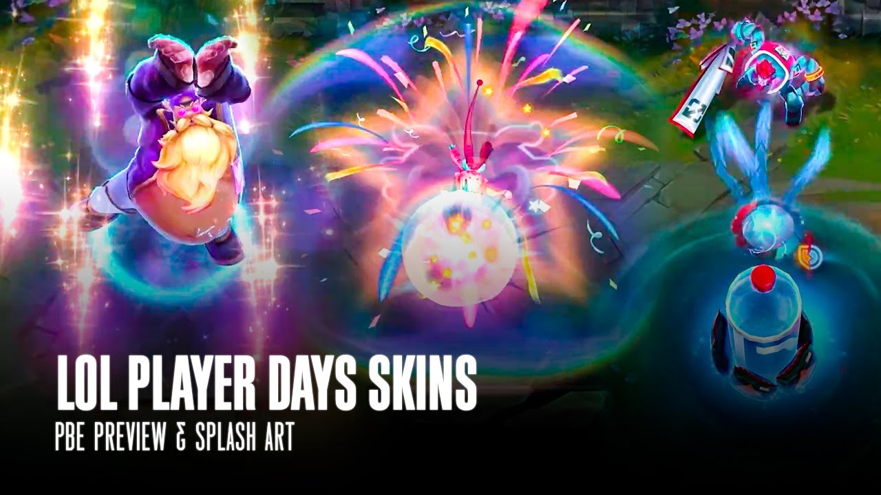 New LoL Player Days Skins | PBE Preview | League of Legends - YouTube