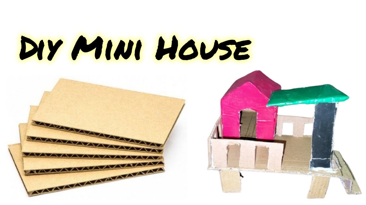 How to Make Miniature House From Cardboard _ Diy miniature cardboard ...