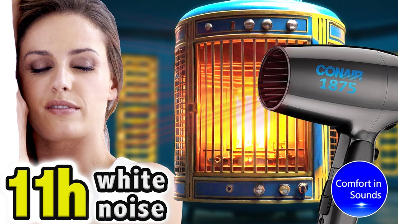Heater Sounds, and Hair Dryer Sounds for sleeping, studying | White ...