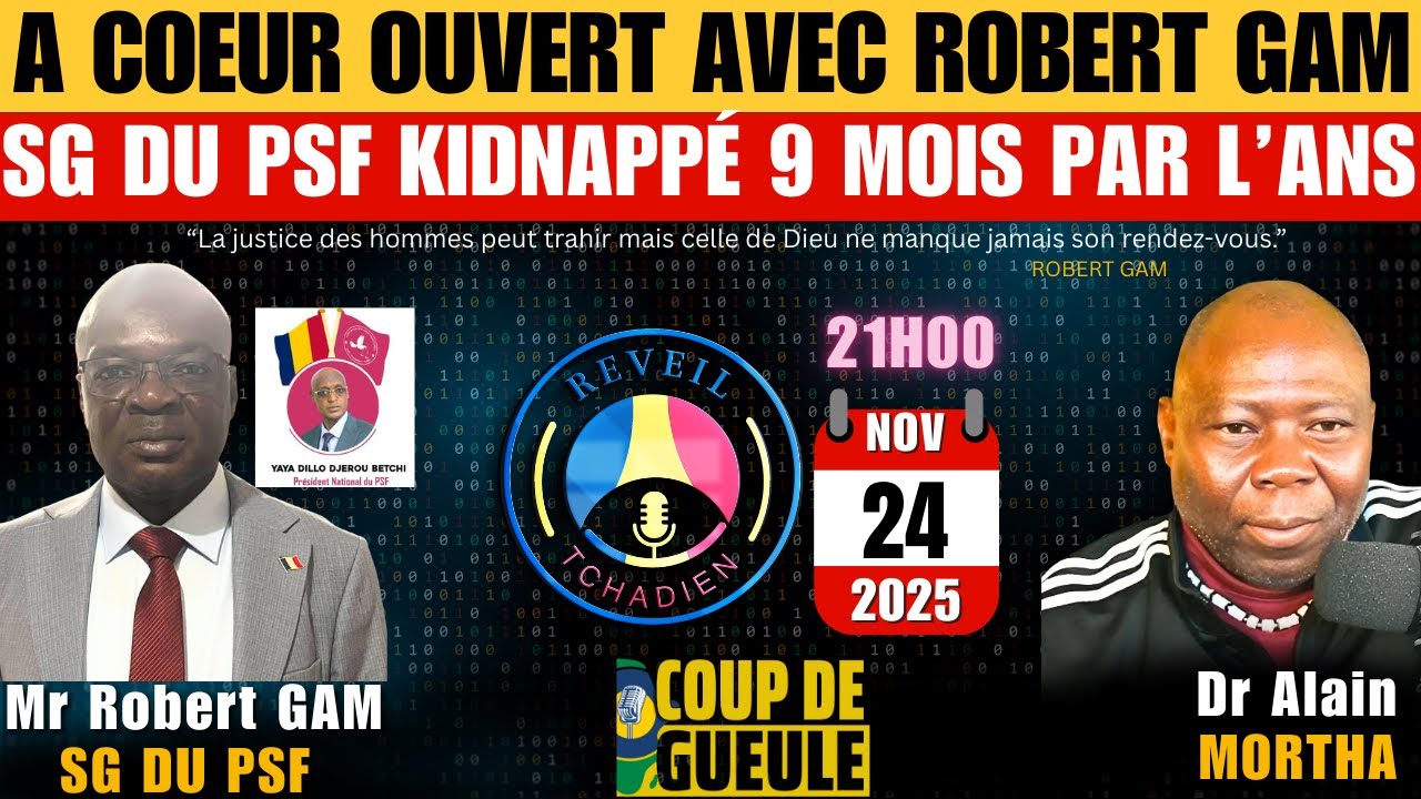 A COEUR OUVERT AVEC MR. ROBERT GAM, SG DU PSF KIDNAPPE 9 MOIS PAR L'ANS ...